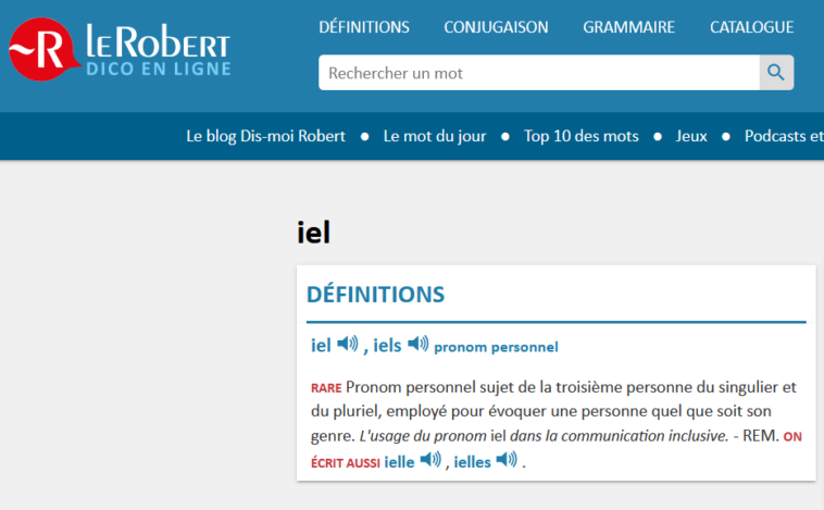 Le pronom "iel" fait son apparition dans le dictionnaire Le Robert